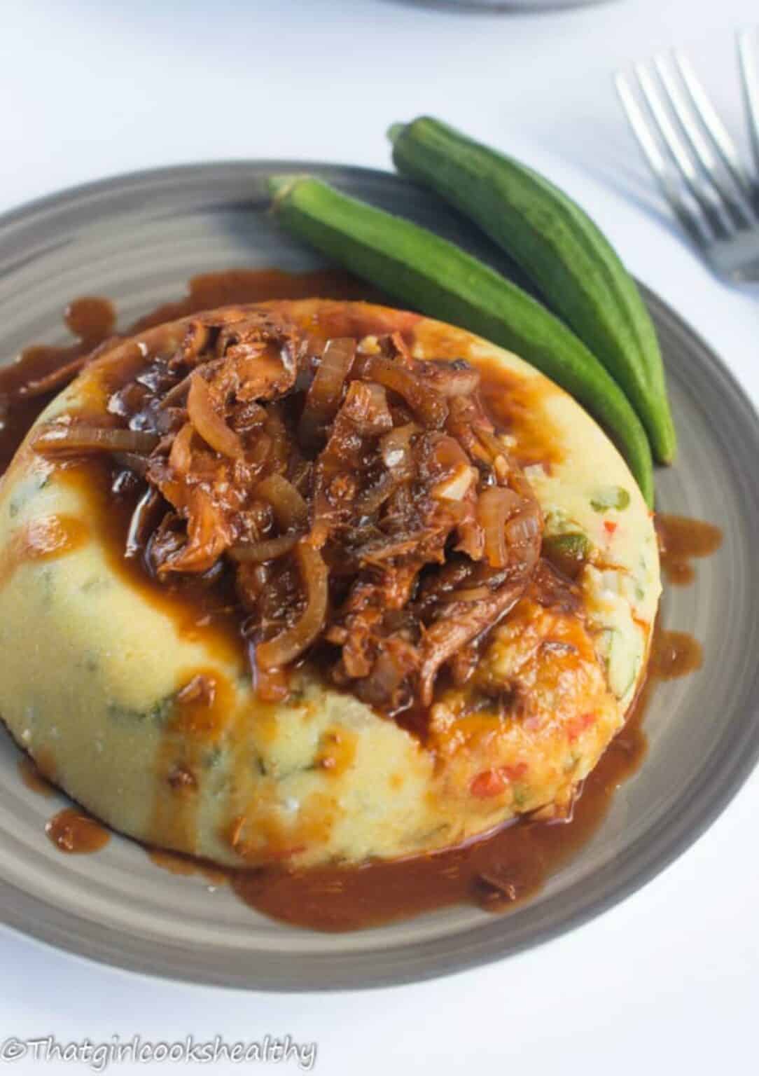 Cornmeal Cou Cou (Coo Coo) - That Girl Cooks Healthy