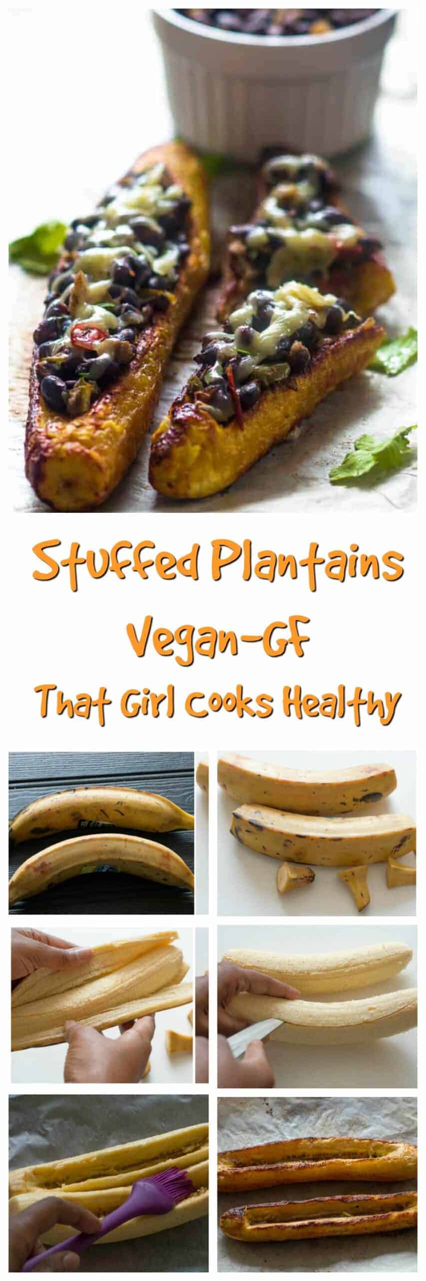 Stuffed plantains (Vegan, Gluten Free) - That Girl Cooks Healthy