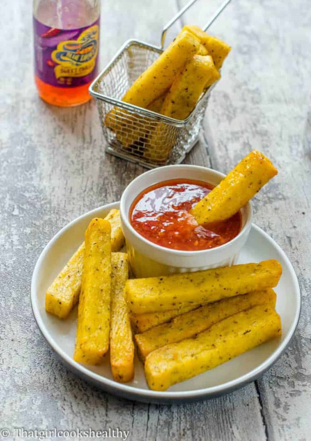 Funchi Fries (Dutch Caribbean)(Vegan + Gluten Free) - That Girl Cooks ...