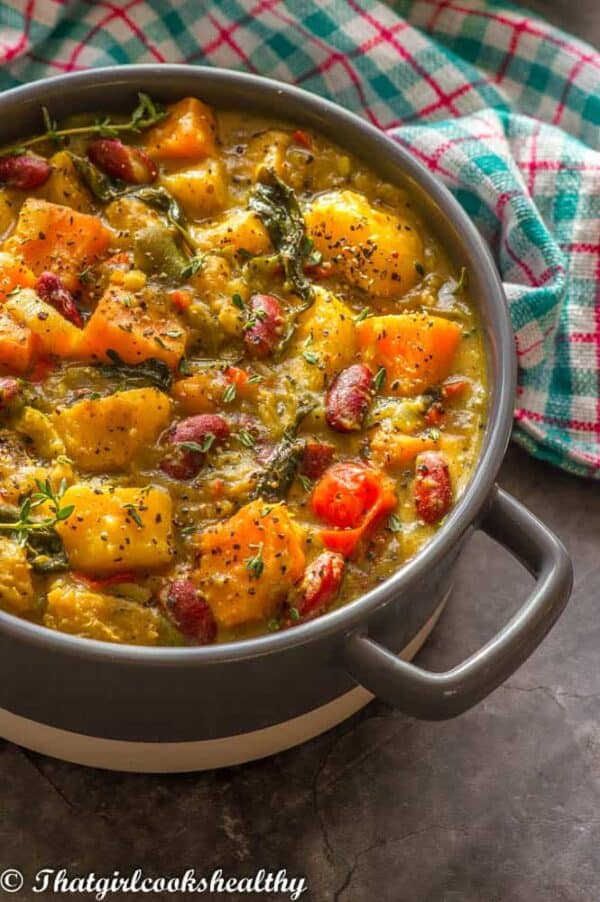 Vegan Caribbean Plantain Curry - That Girl Cooks Healthy