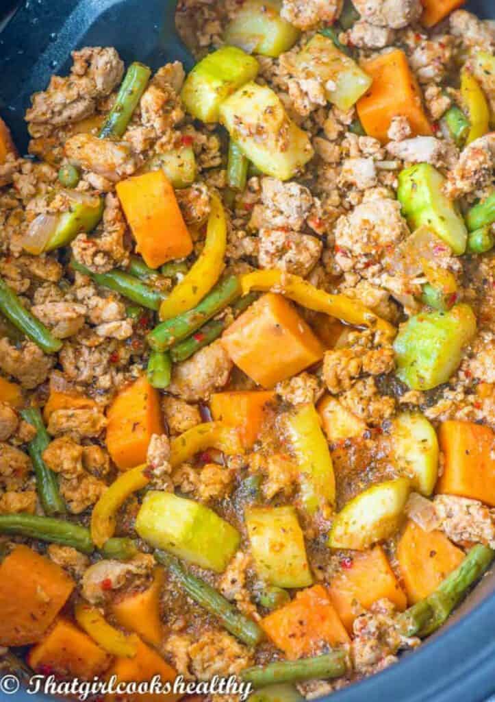 Slow Cooker Ground Turkey - That Girl Cooks Healthy