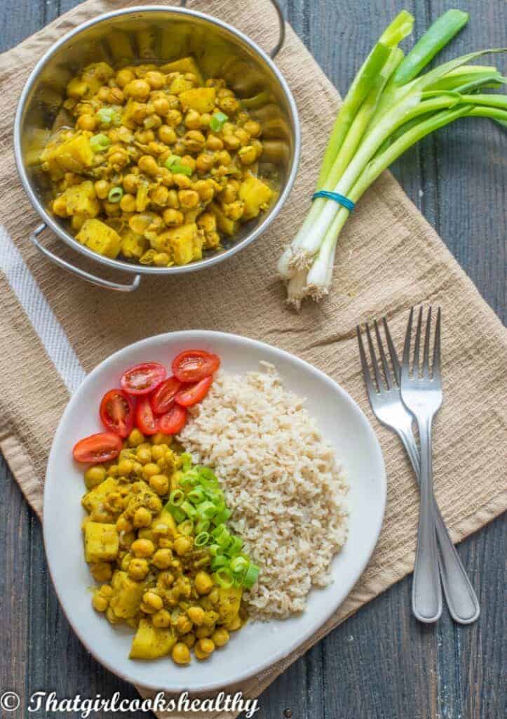 Curry Channa and Aloo (Vegan, GF) - That Girl Cooks Healthy