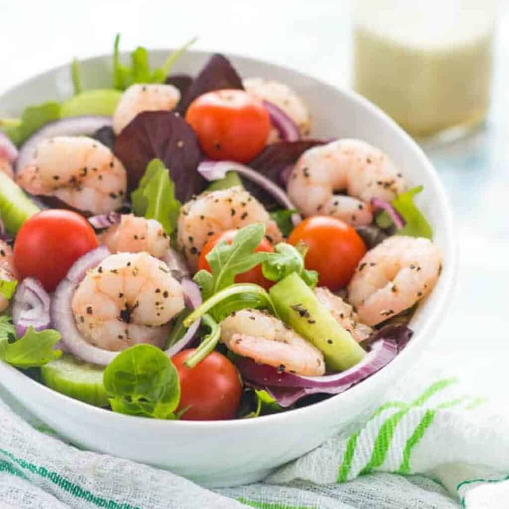 Low Carb Keto Shrimp Salad - That Girl Cooks Healthy