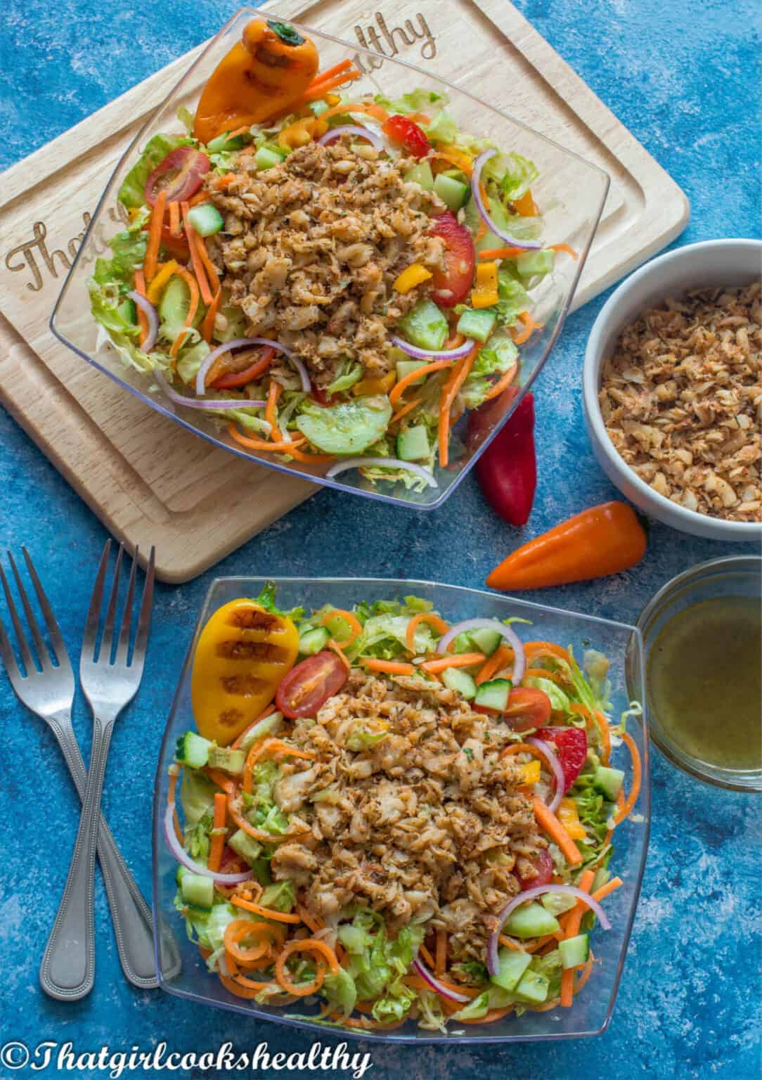 Caribbean Salt Fish Salad (Low Carb) - That Girl Cooks Healthy
