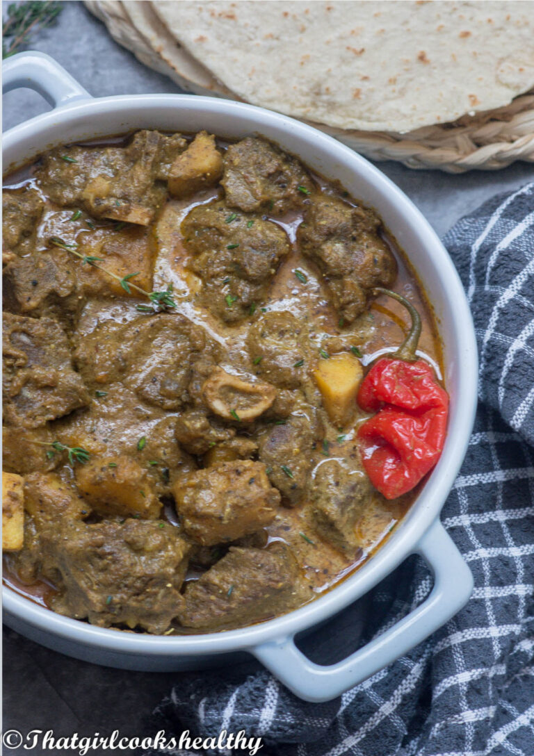 Slow Cooker Curry Goat (Coconut Milk Version) - That Girl Cooks Healthy