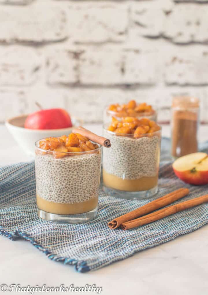 Apple Chia Pudding - That Girl Cooks Healthy