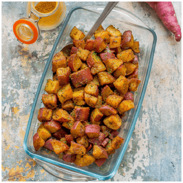 Caribbean Curried Roast Potatoes - That Girl Cooks Healthy