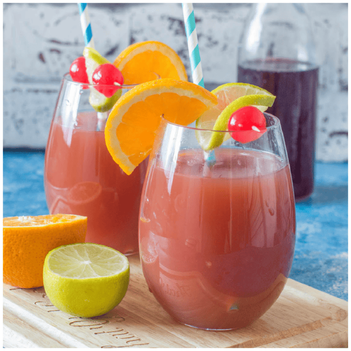 Caribbean Rum Punch Mocktail - That Girl Cooks Healthy
