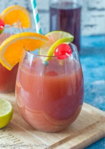 Caribbean Rum Punch Mocktail - That Girl Cooks Healthy