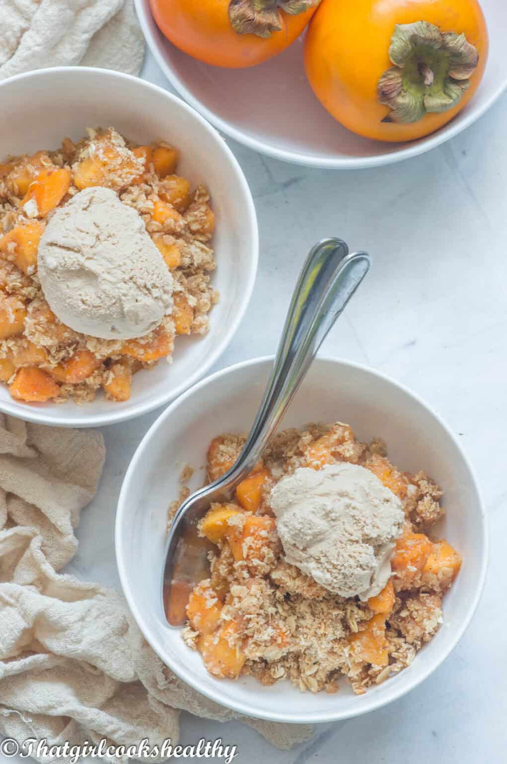 Persimmon Crumble (Crisp) - That Girl Cooks Healthy