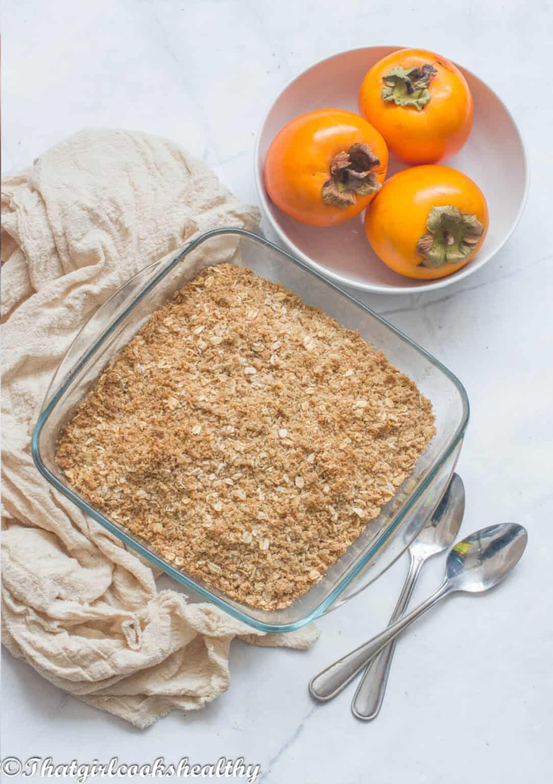 Persimmon Crumble (Crisp) - That Girl Cooks Healthy