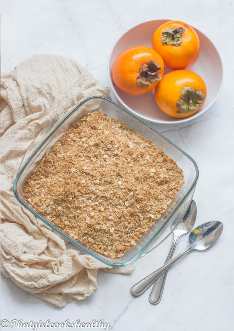 Persimmon Crumble (Crisp) - That Girl Cooks Healthy