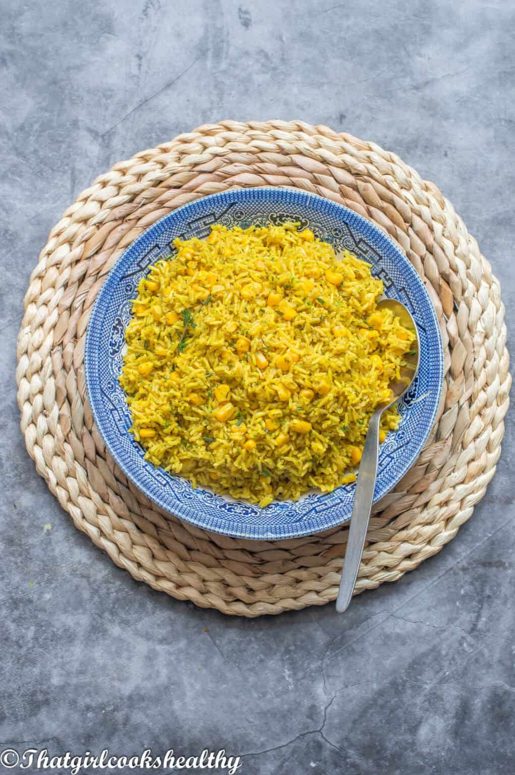 Yellow Rice With Corn - That Girl Cooks Healthy