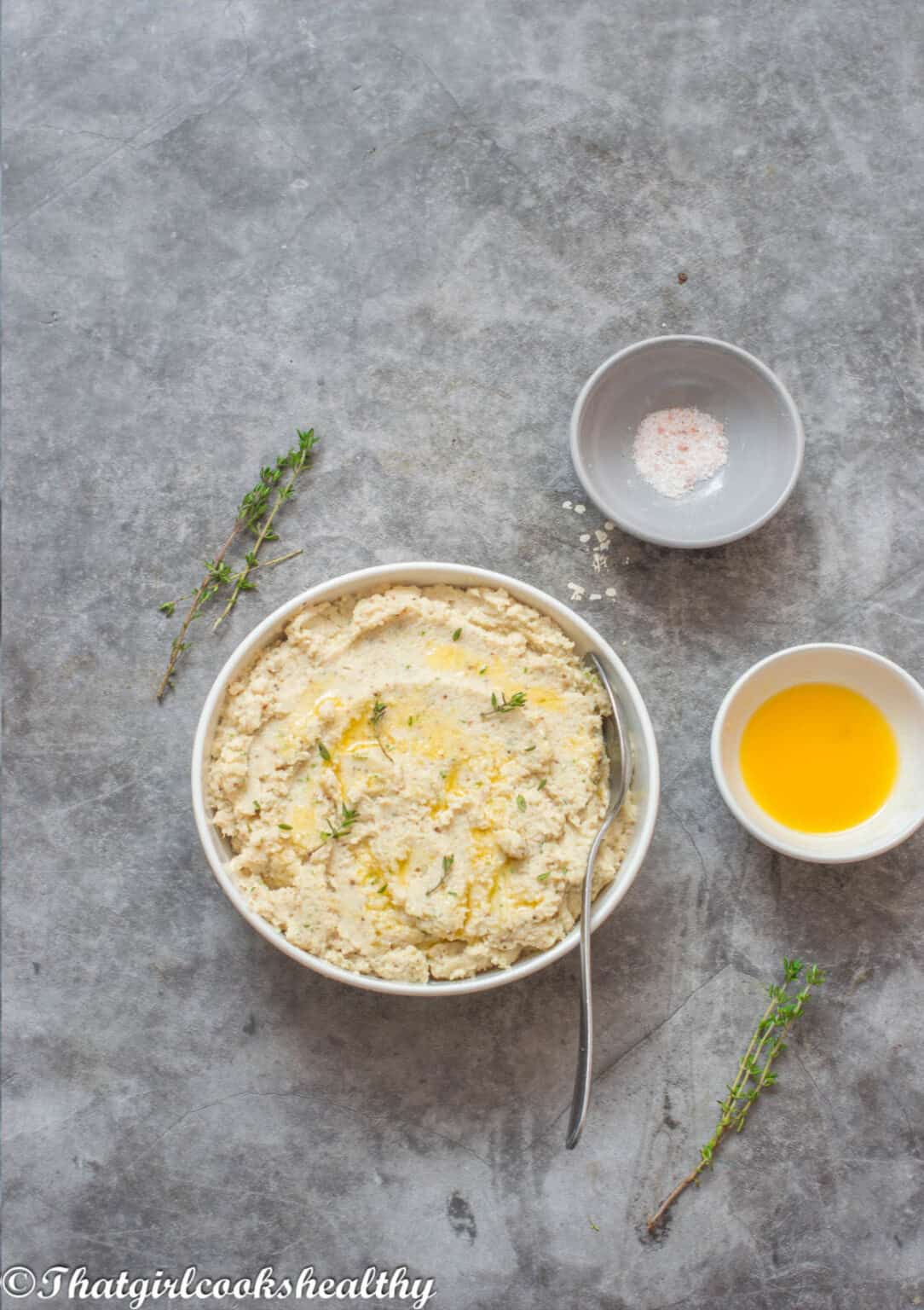 Roasted Cauliflower Mash - That Girl Cooks Healthy