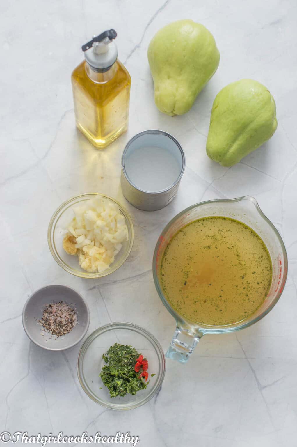 Roasted Cho Cho Soup (Chayote Soup)(Vegan) - That Girl Cooks Healthy
